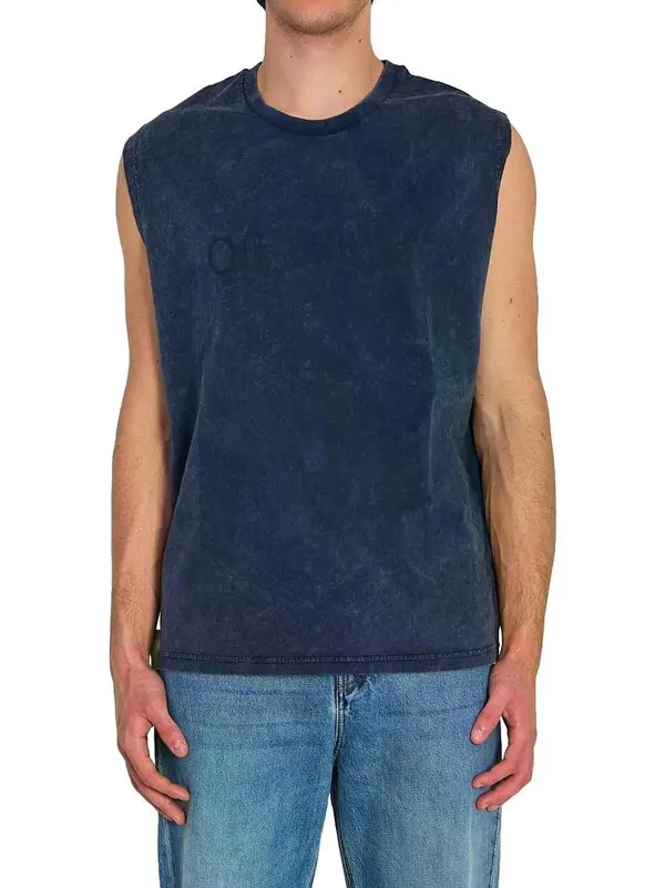 Off-White Printed Tank Top - Blue