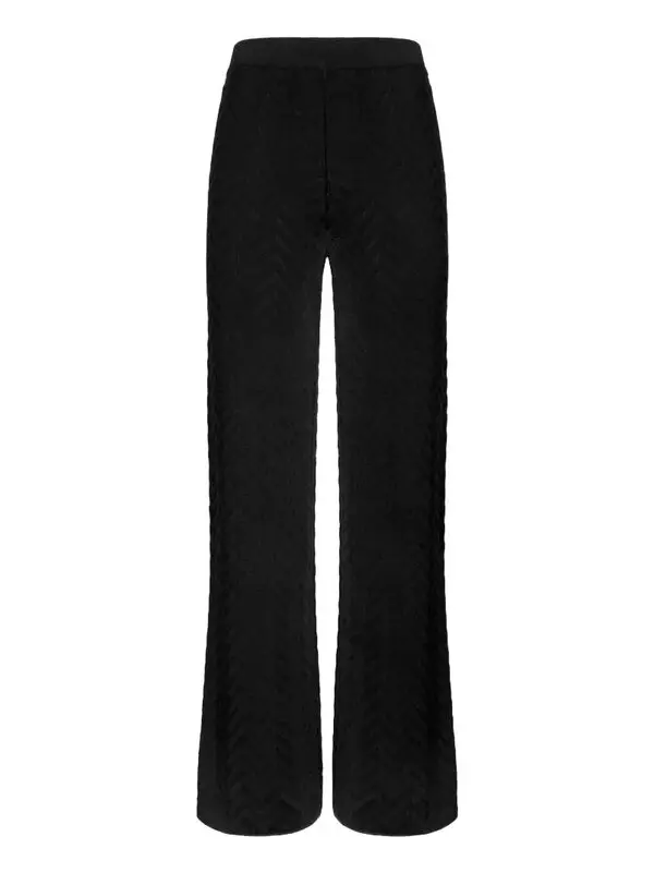 Missoni Chevron Wide-leg Trousers - Black