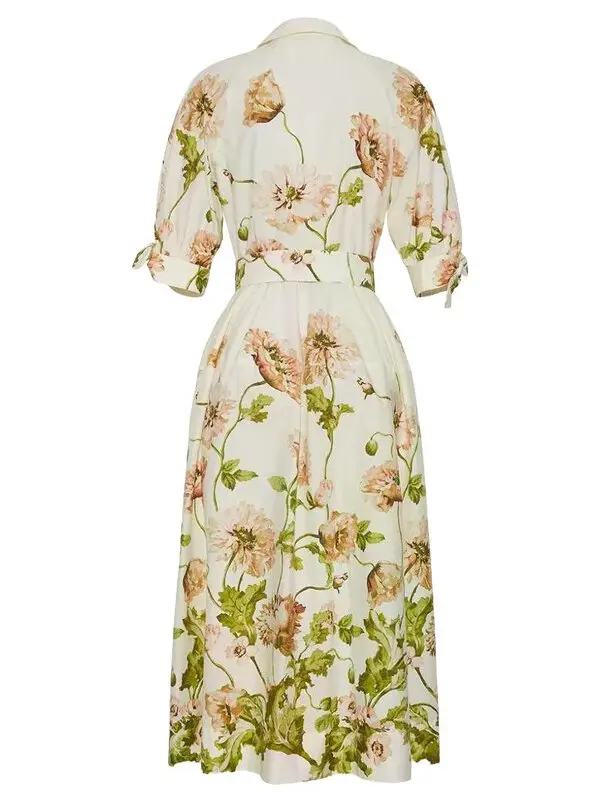 Cara Cara Caro Belted Midi Dress - Neutrals