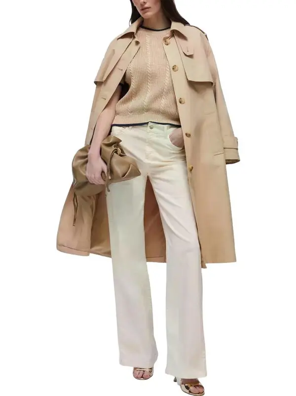 Liu Jo Short-sleeve Cable Knit Sweater - Neutrals