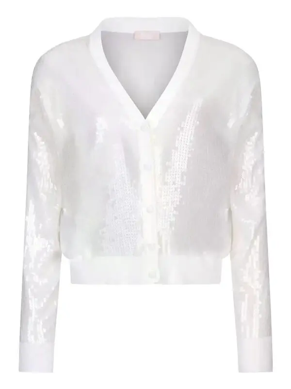 Liu Jo Embellished V-neck Cardigan - White
