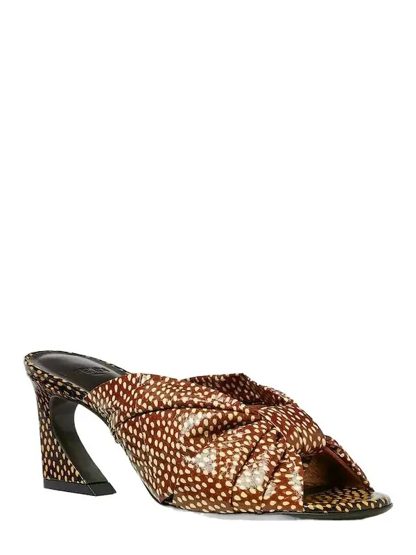 Fendi Peppered Falena-motif Sandals - Brown