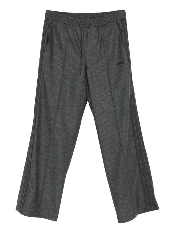 JUUN.J Checked Trousers With Drawstring Waist - Grey
