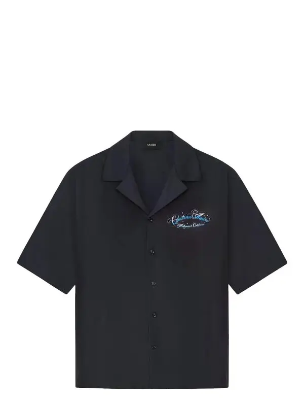 Amiri Logo-detail Camp Shirt - Blue