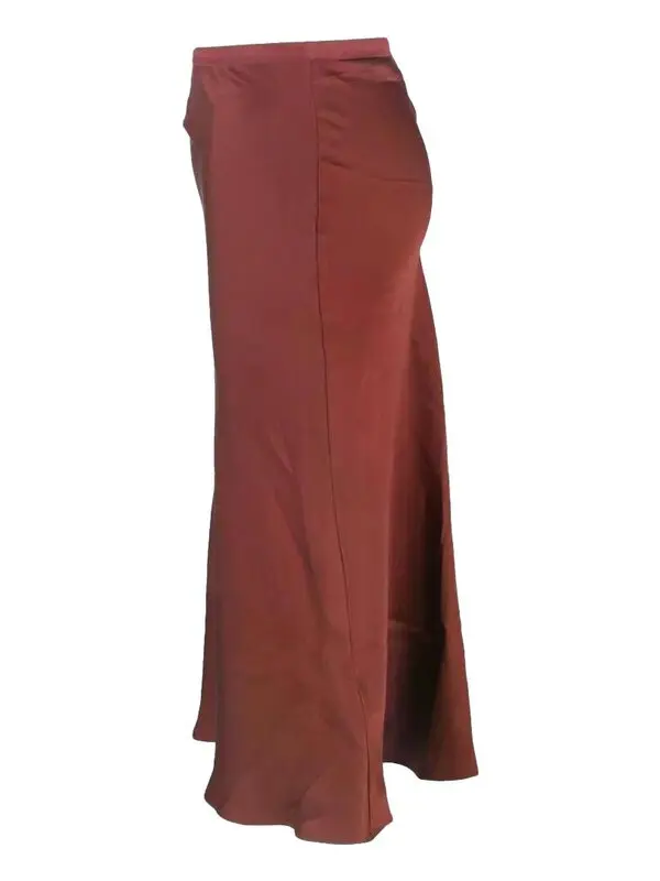 ANINE BING Silk Midi Skirt - Red