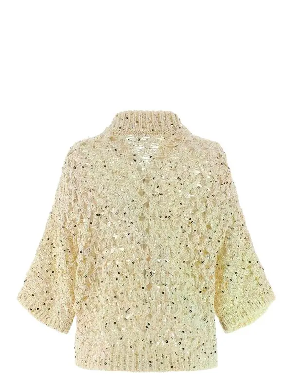 Peserico Sequin-detailed Cotton Cardigan - Neutrals