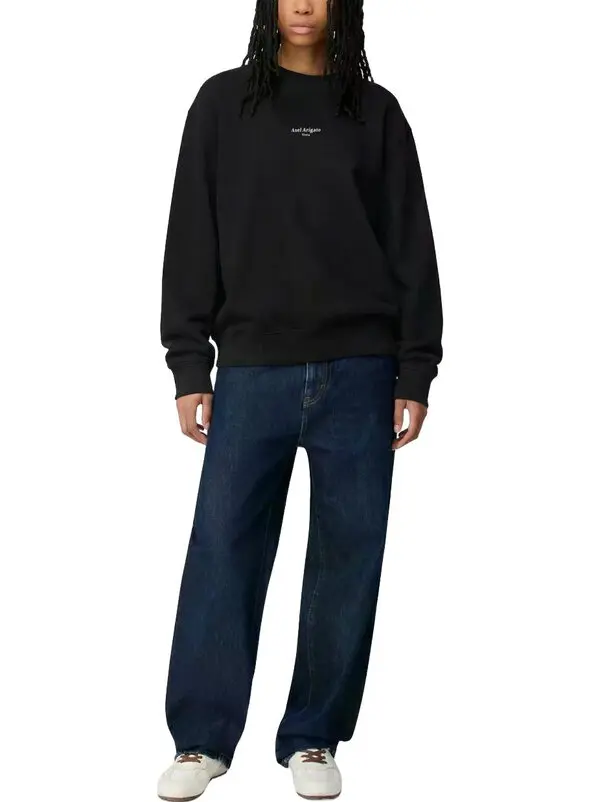Axel Arigato Logo Print Organic Cotton Sweatshirt - Black