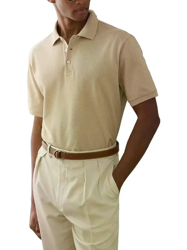 Ralph Lauren Purple Label Logo-embroidered Polo Shirt - Neutrals