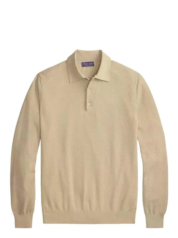 Ralph Lauren Purple Label Logo-detail Polo Shirt - Neutrals