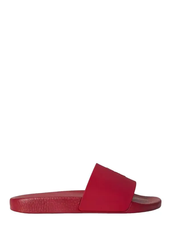Polo Ralph Lauren Logo-detail Slides - Red