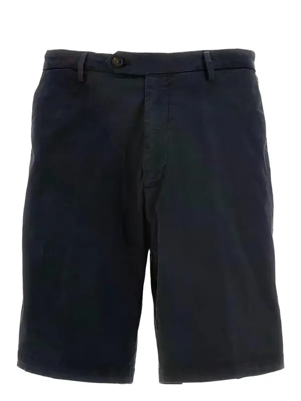 BRIGLIA 1949 Tailored Cotton Shorts - Blue