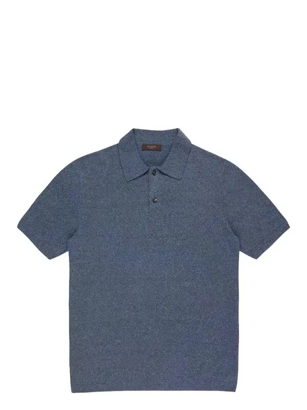 ZANONE Bouclé Polo Shirt - Blue