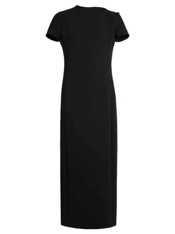 Khaite Iryl Open-back Draped Crepe Dress - Black