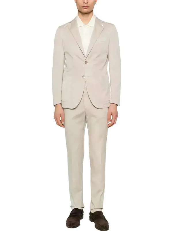 LUIGI BIANCHI Patch Pocket Blazer - Neutrals