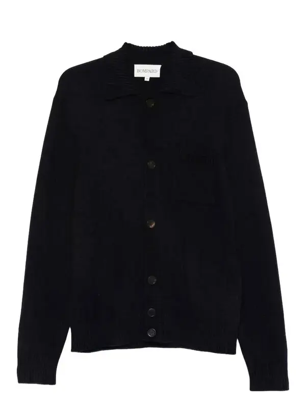 Eric Bompard Chest Pocket Cardigan - Blue