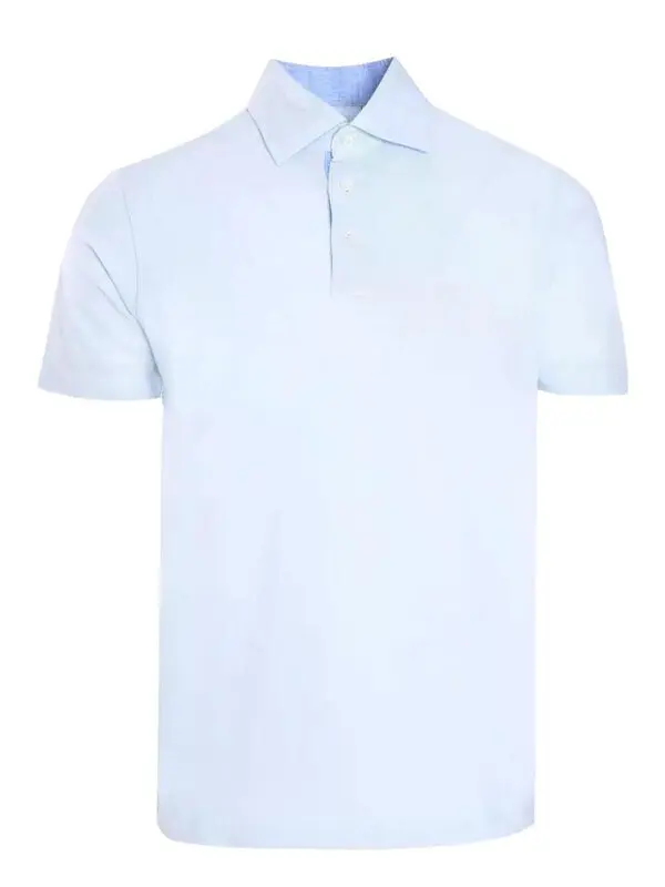 LUIGI BORRELLI Short-sleeve Polo Shirt - Blue