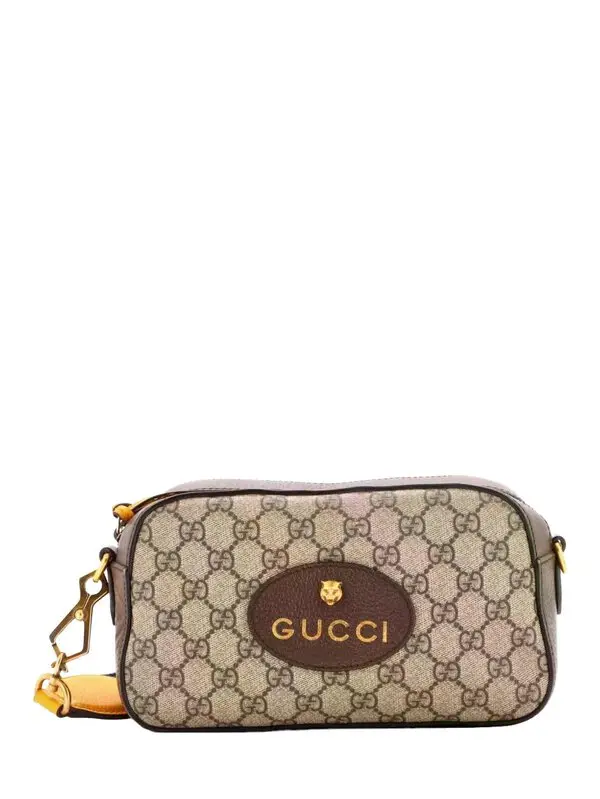 Gucci Gg Coated Canvas Camera Messenger Bag - Brown