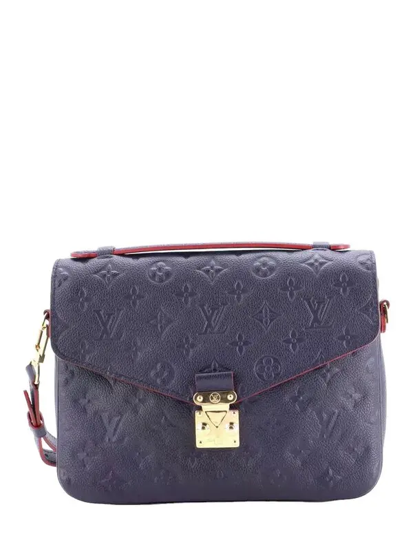LOUIS VUITTON Pochette Metis Monogram Empreinte Leather Crossbody Bag - Blue
