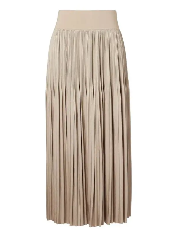 JOSEPH Rabat Plisse Midi Skirt - Beige