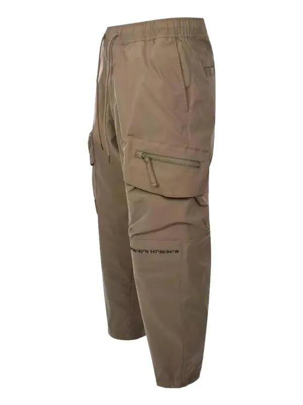 FINGERCROXX Zip Cargo Trousers - Neutrals