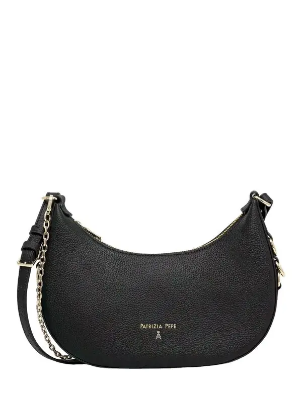 Patrizia Pepe Logo Lettering Cross Body Bag - Black