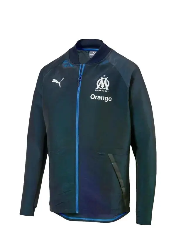 PUMA Olympique De Marseille Logo-print Jacket - Blue