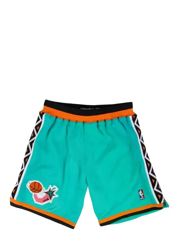 Mitchell & Ness Nba Panelled Graphic Shorts - Blue