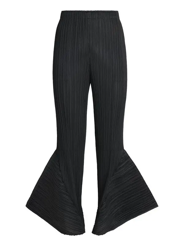 Issey Miyake Skyline Wide-leg Flared Trousers - Black