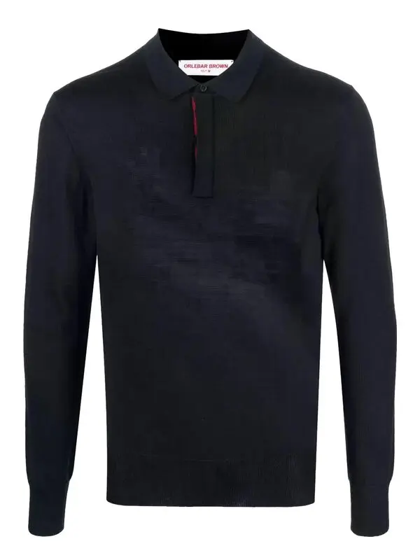 Orlebar Brown Long-sleeve Polo Shirt - Blue