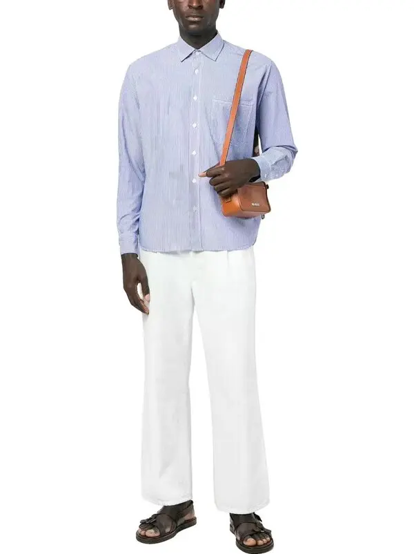 Orlebar Brown Grasmoor Long-sleeve Striped Shirt - Blue