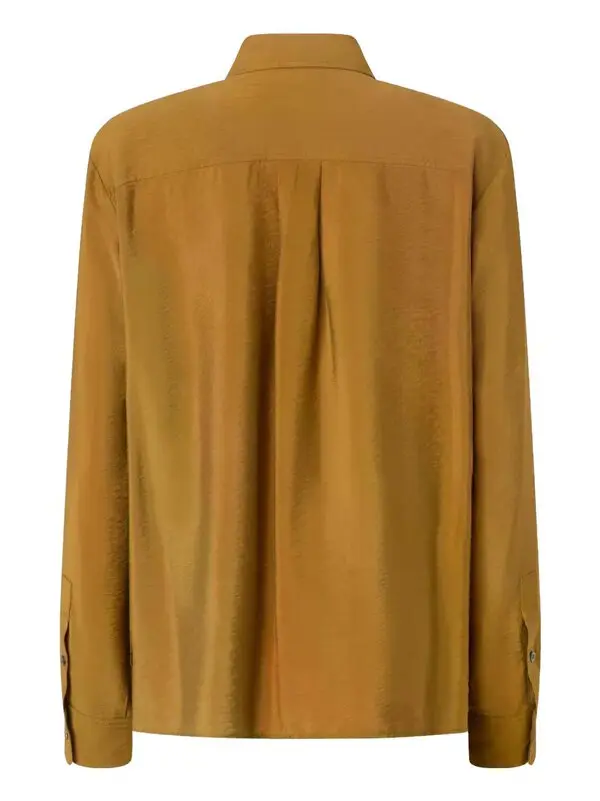 Pinko Fringed Long-sleeve Shirt - Brown