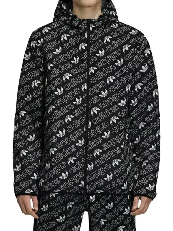 Adidas Monogram Windbreaker Jacket - Black