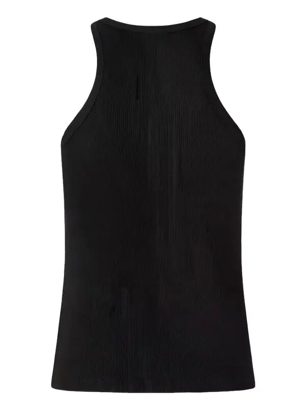 Pinko Ribbed Logo Tank Top - Black