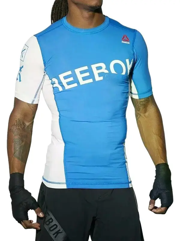 REEBOK Short Sleeve Crew Neck T-shirt - Blue