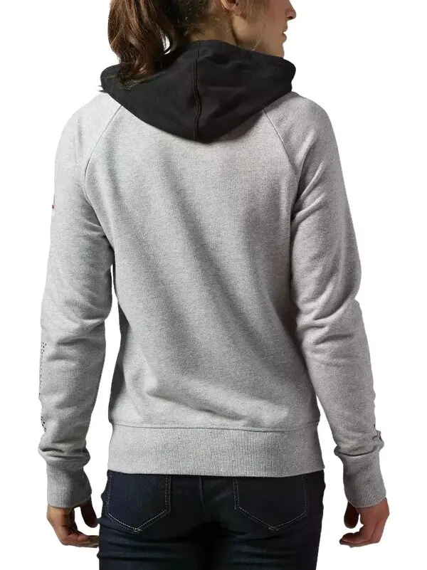 REEBOK X Ufc Full Zip Hoodie Sweatshirt - Grey