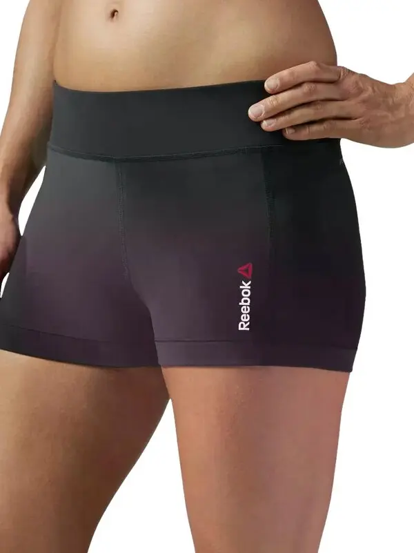 REEBOK Logo Detail Track Shorts - Black