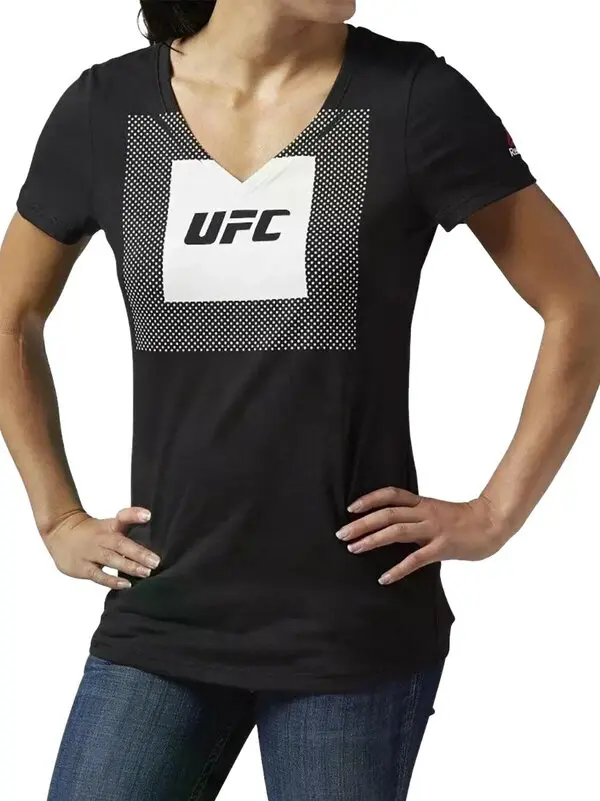 REEBOK V-neck T-shirt - Black
