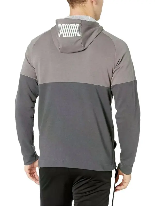 PUMA Two-tone Long-sleeve Hoodie - Grey