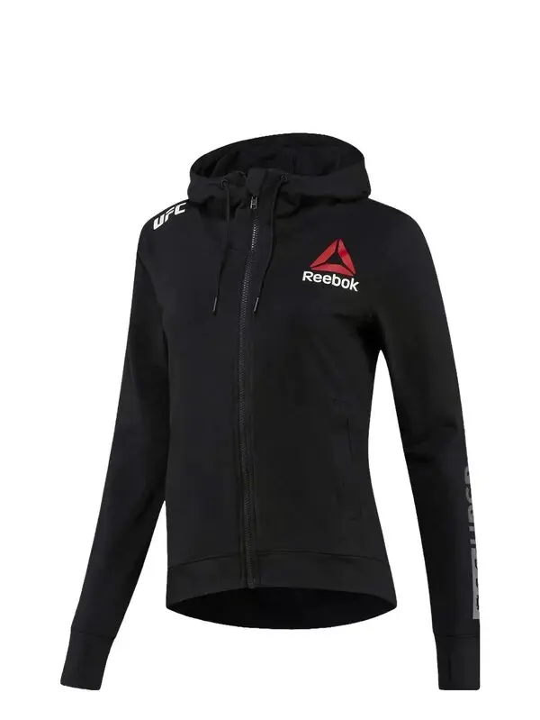 REEBOK Ufc Fighter Kit Walkout Full-zip Hoodie - Black