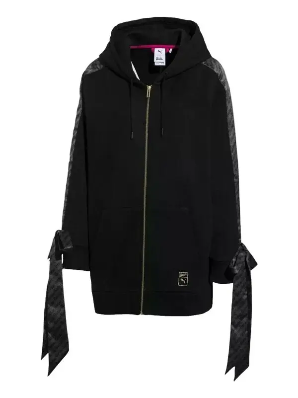 PUMA X Barbie Full-zip Tie-sleeve Hoodie - Black