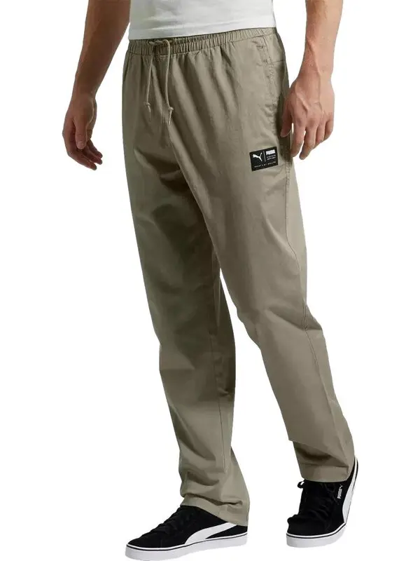 PUMA Downtown Logo-detail Track Pants - Neutrals