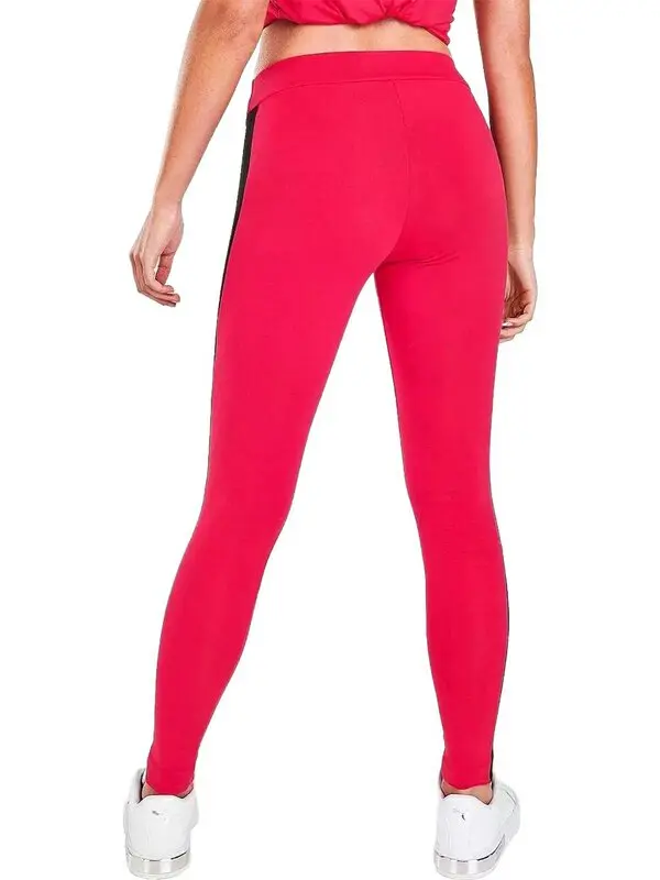 PUMA Berry Glitz T7 Striped Leggings - Pink