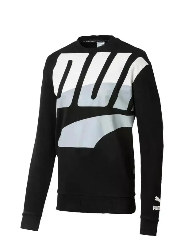 PUMA Loud Pack Crew-neck Long-sleeve T-shirt - Black