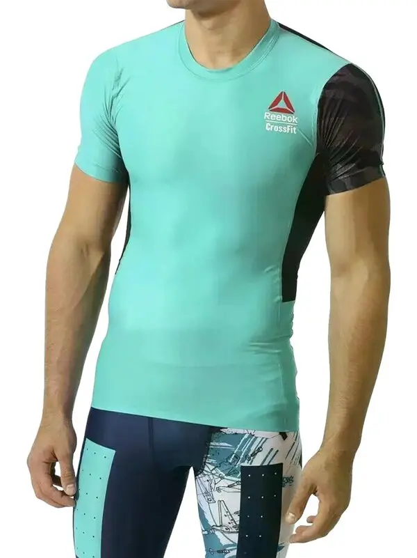 REEBOK Short Sleeve Compression T-shirt - Blue