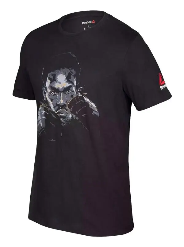 REEBOK Fighter-graphic T-shirt - Black
