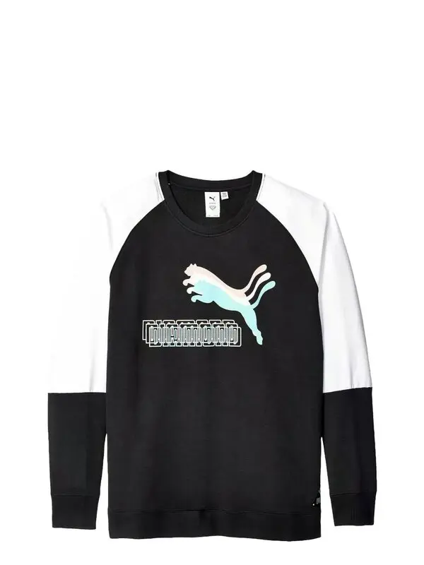 PUMA X Diamond Crew Logo-print Sweatshirt - Black