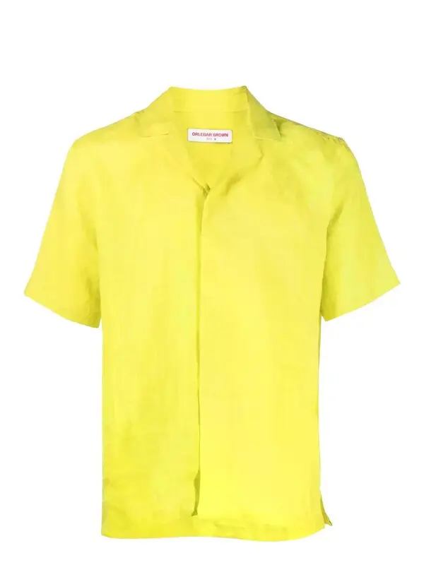 Orlebar Brown Maitan Linen Short-sleeve Shirt - Green
