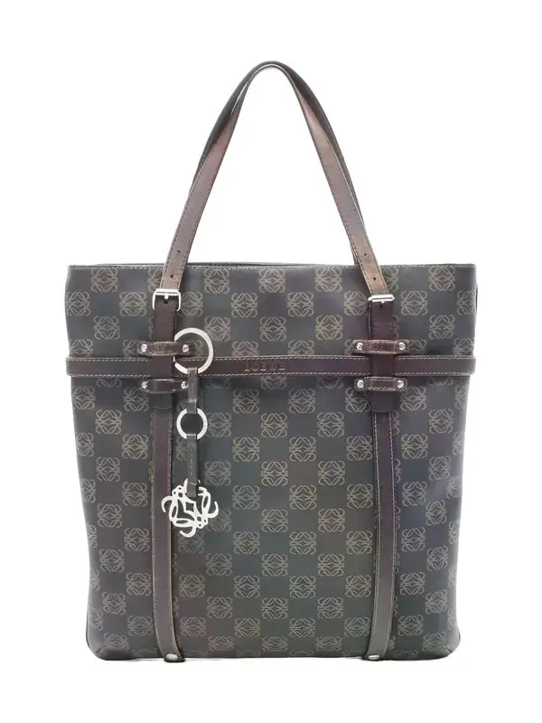 Loewe Anagram Leather Tote Bag - Brown
