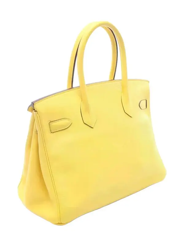 Hermès Birkin 30 Taurillon Nobillo Leather Tote Bag - Yellow