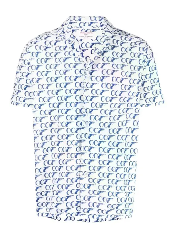 Orlebar Brown Howell James Bond-print Shirt - White